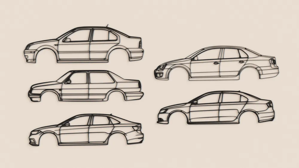 VW Jetta Models 2D wall art decor by OrangeSs - MakerWorld