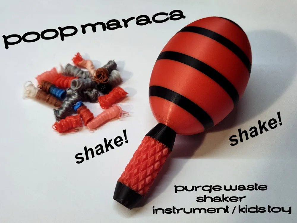 Textured Handle Purge Poop Shaker / Maraca by Snicklefritz MakerWorld ...