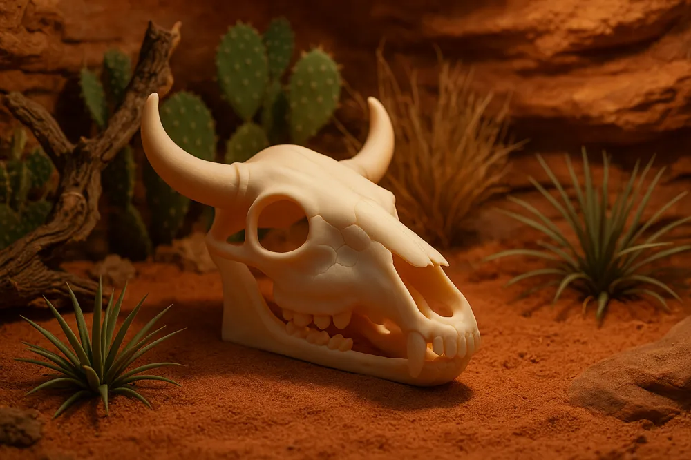 Bull Skull Hide - Free 3D Print Model - MakerWorld