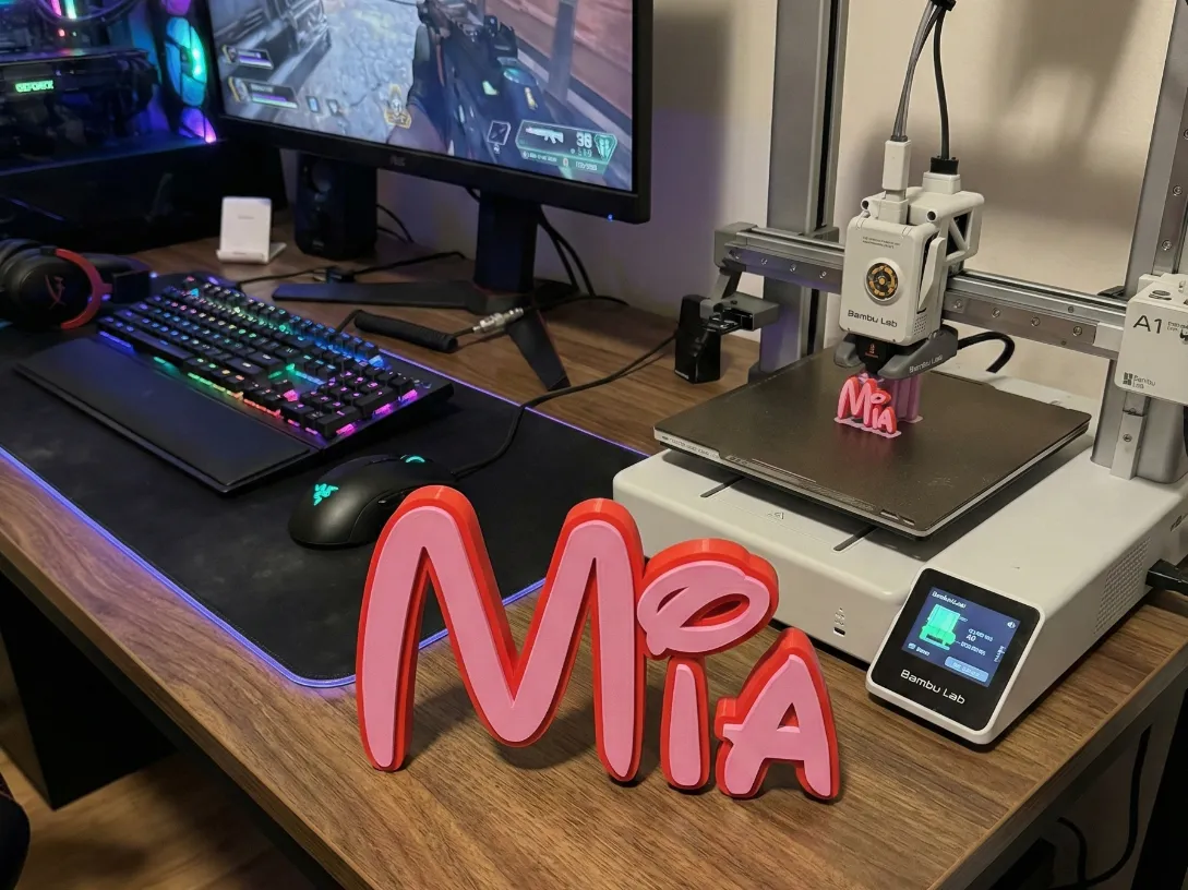 Mia - font Disney - Free 3D Print Model - MakerWorld