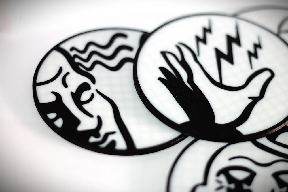 Bioshock Plasmid Coasters B&W and Colored by Demian - MakerWorld