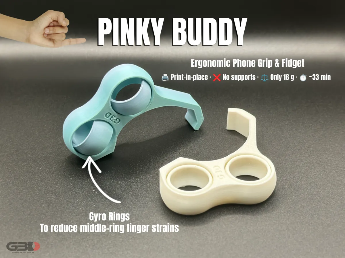 Pinky Buddy | Soporte Ergonómico para Teléfono y Juguete Antiestrés por G3D Printlab MakerWorld ...
