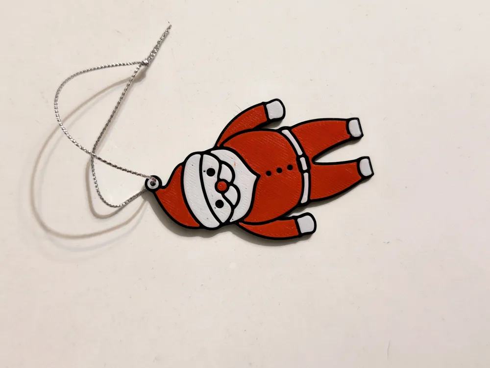 3D Printed Santa Ornament Keychain - Free 3D Print Model - MakerWorld
