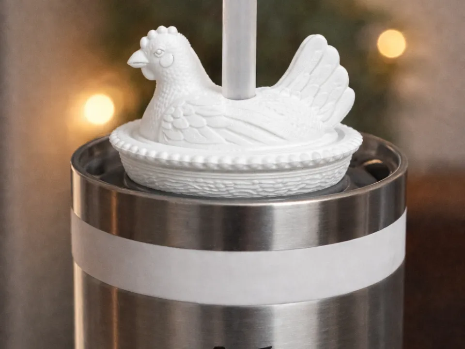 Hen on Nest Straw Topper - Free 3D Print Model - MakerWorld