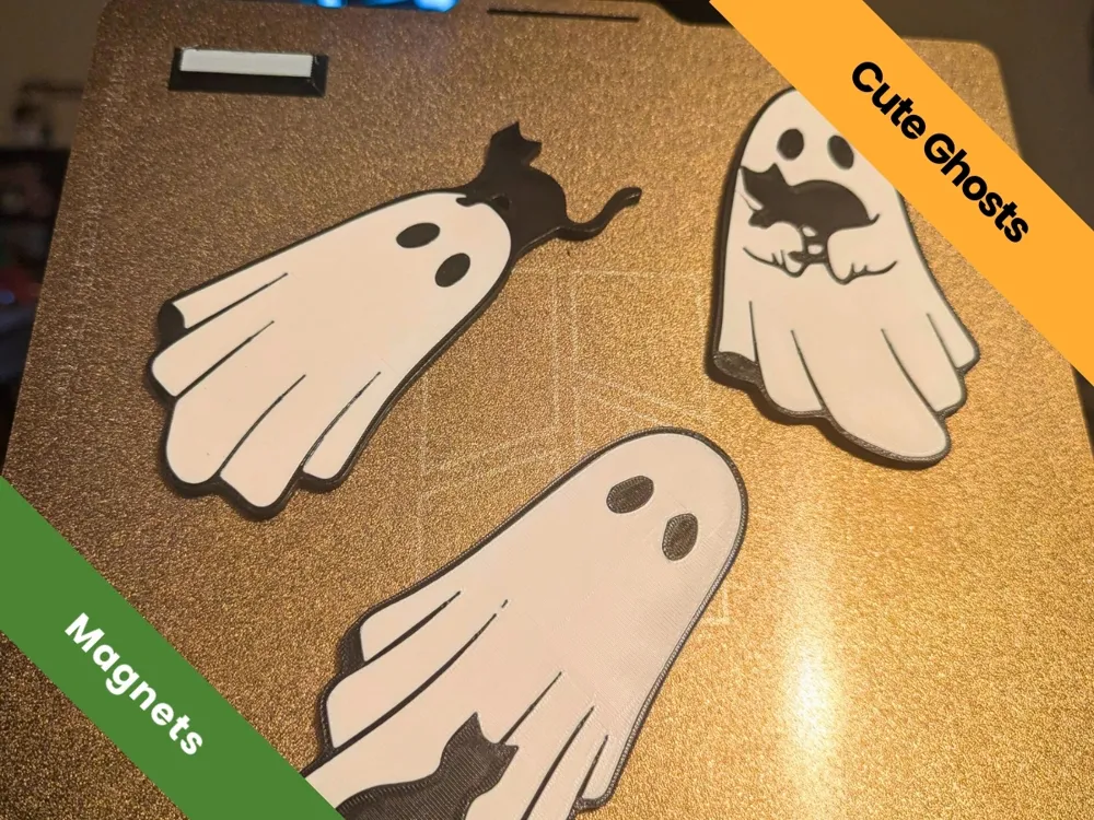Cute Ghosts Magnets by DankGraphics by DankGraphics3D MakerWorld ...