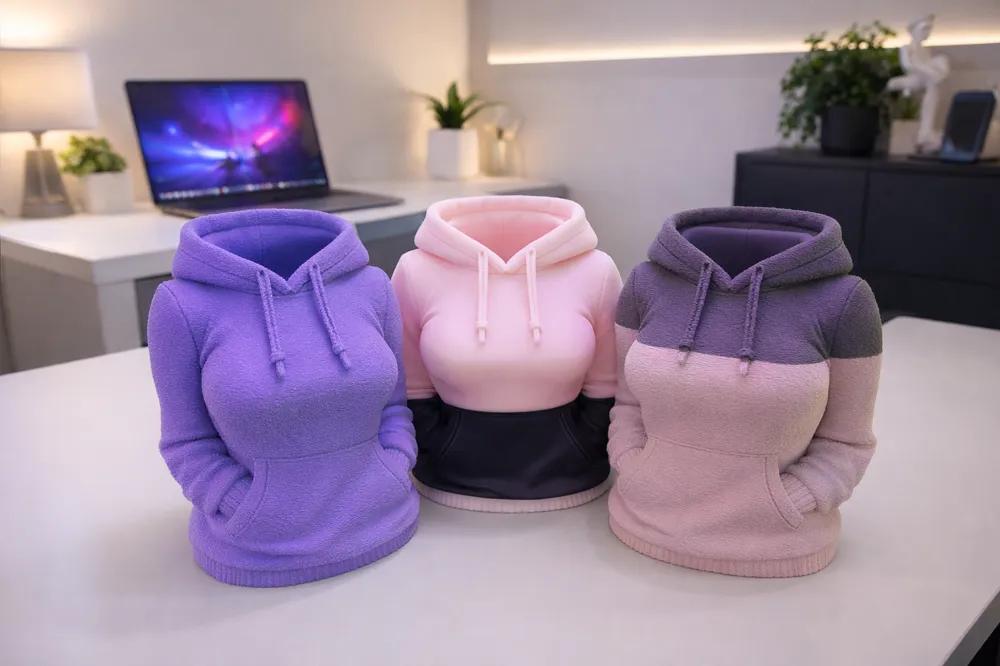 Female Hoodie Desk-Organizer XS - Free 3D Print Model - MakerWorld