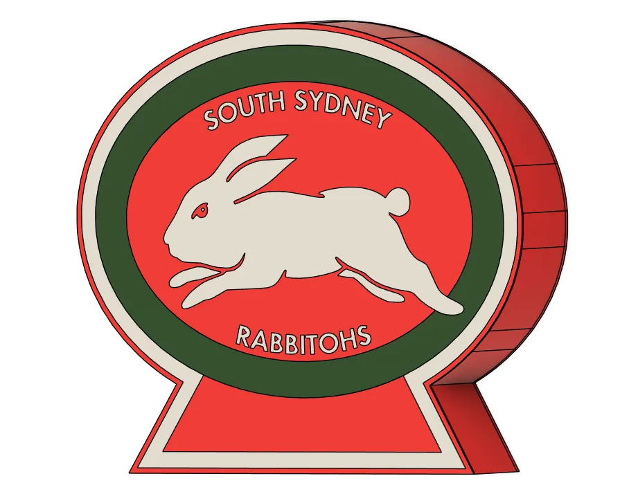 NRL Lightbox - Rabbitohs by Jandaa - MakerWorld