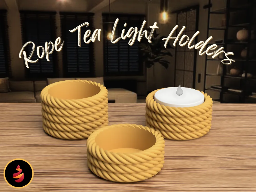 Rope Tea Light Holders by JamesThePrinter MakerWorld: Download Free 3D Models