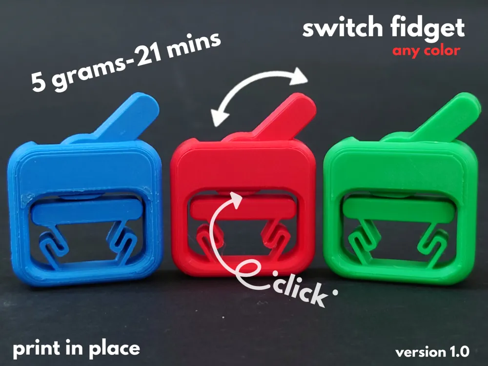 Print-in-Place Fidget Switch by Typool MakerWorld: Download Free 3D Models