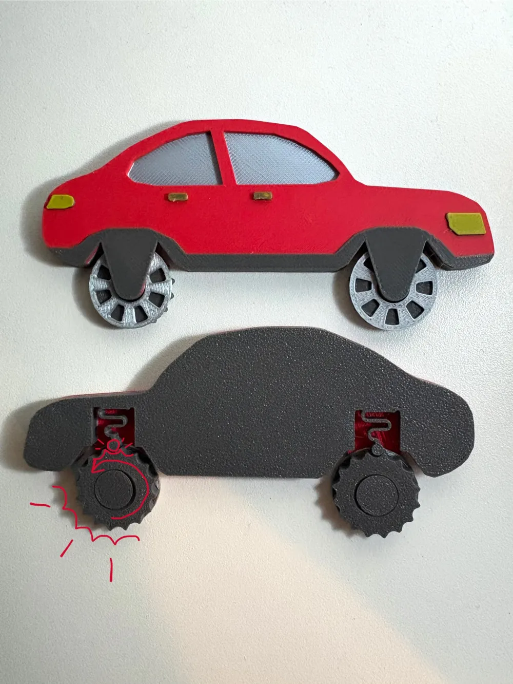 Clicking Car Fidget - Free 3D Print Model - MakerWorld