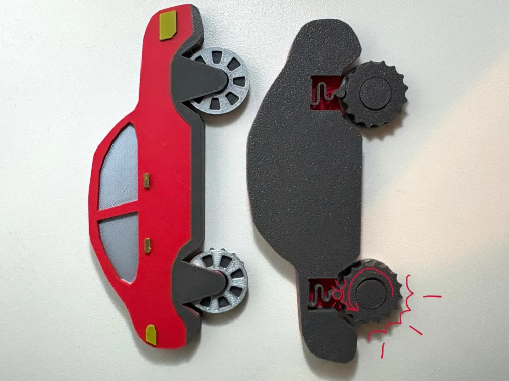 Clicking Car Fidget - Free 3D Print Model - MakerWorld