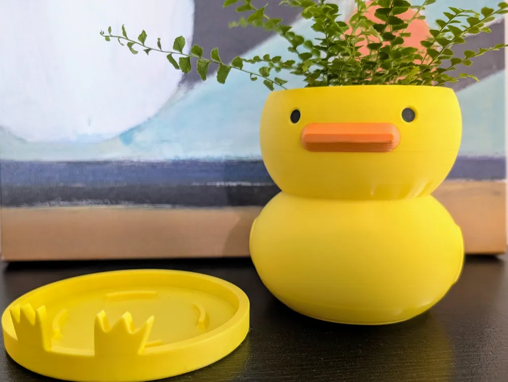 AMS Friendly Duck Plant Pot Planter - Free 3D Print Model - MakerWorld