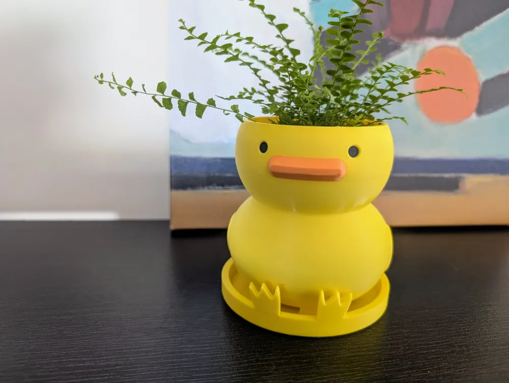 AMS Friendly Duck Plant Pot Planter - Free 3D Print Model - MakerWorld