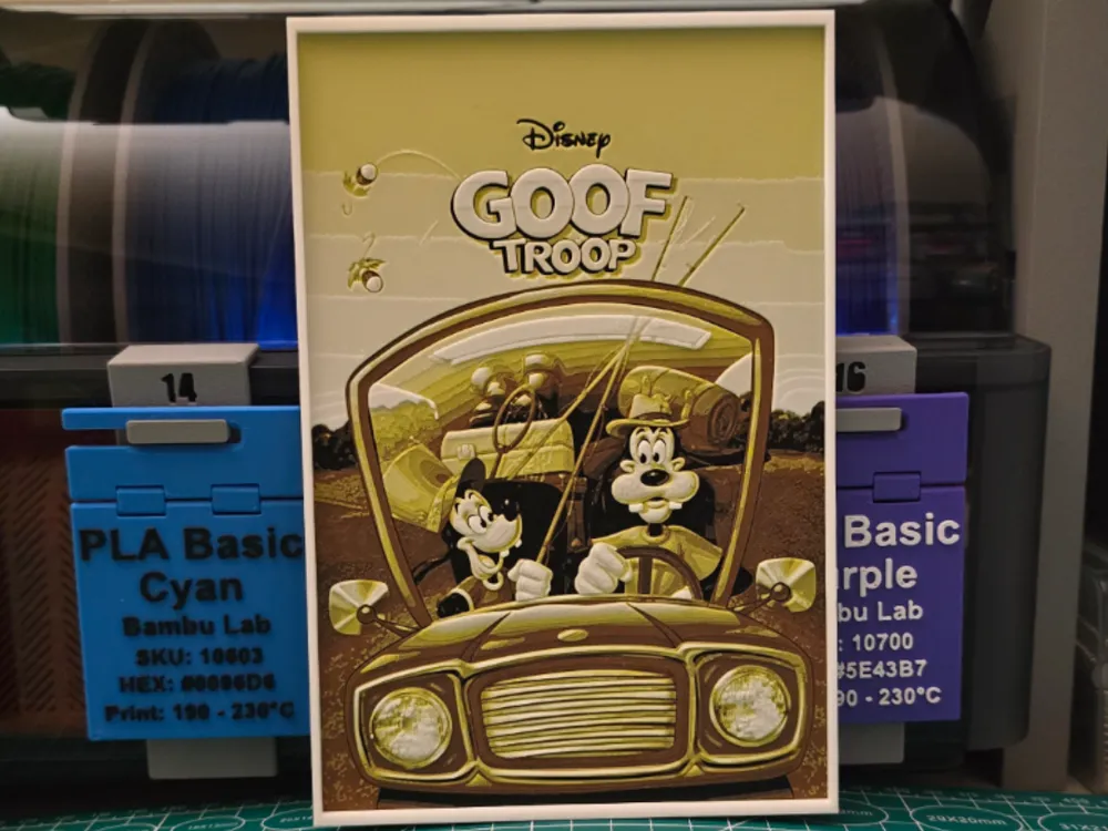 Goof Troop Poster - Hueforge Art by Lumpy3D - MakerWorld