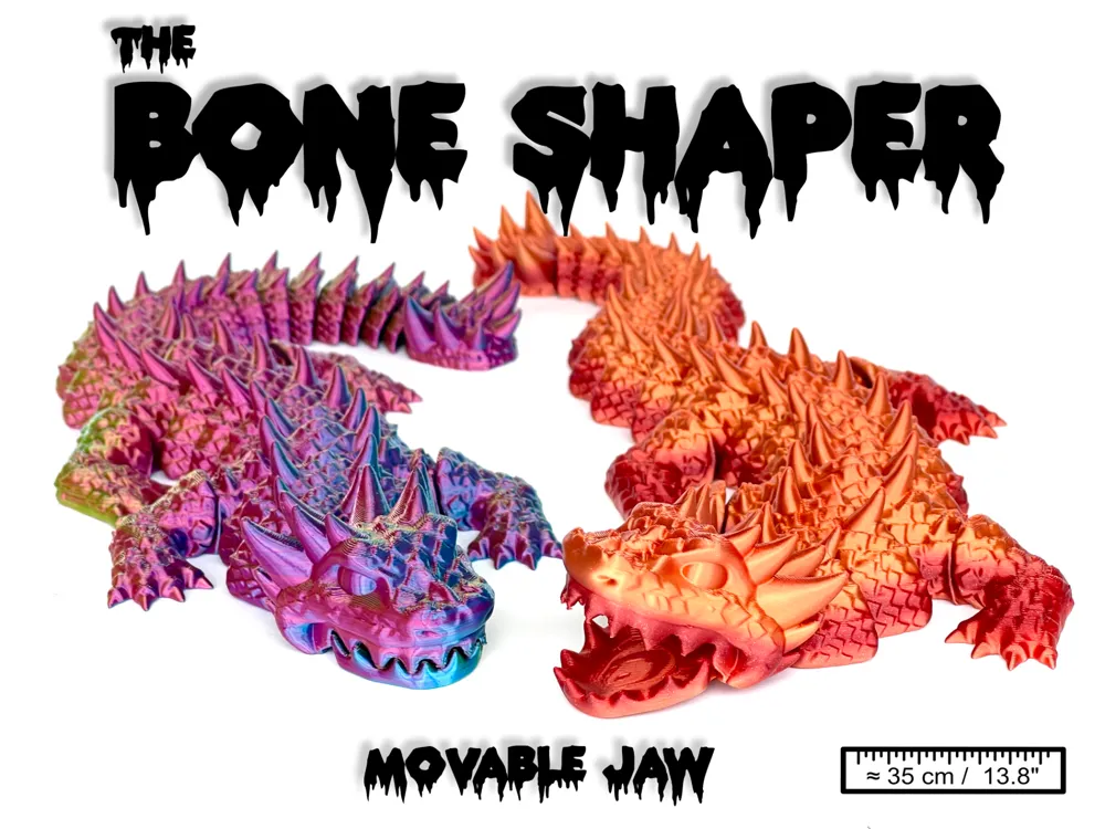 The Bone Shaper - Articulated Dragon by hollowmaker - MakerWorld