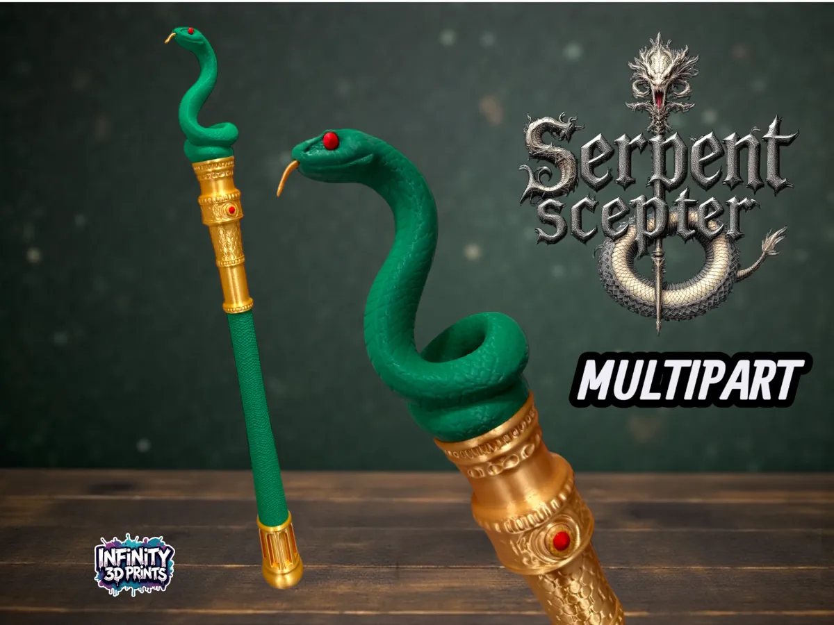THE SERPENT SCEPTER - MULTIPART - Free 3D Print Model - MakerWorld