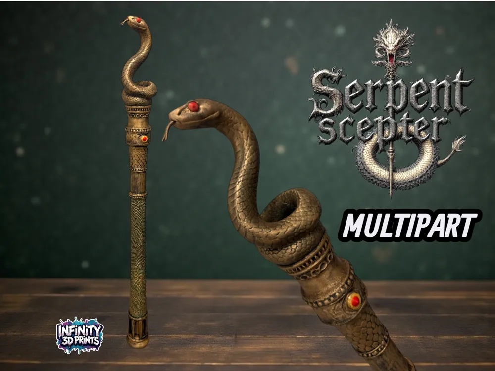 LE SCEPTRE SERPENT - MULTI-PIÈCES - Modèle d'Impression 3D Gratuit ...