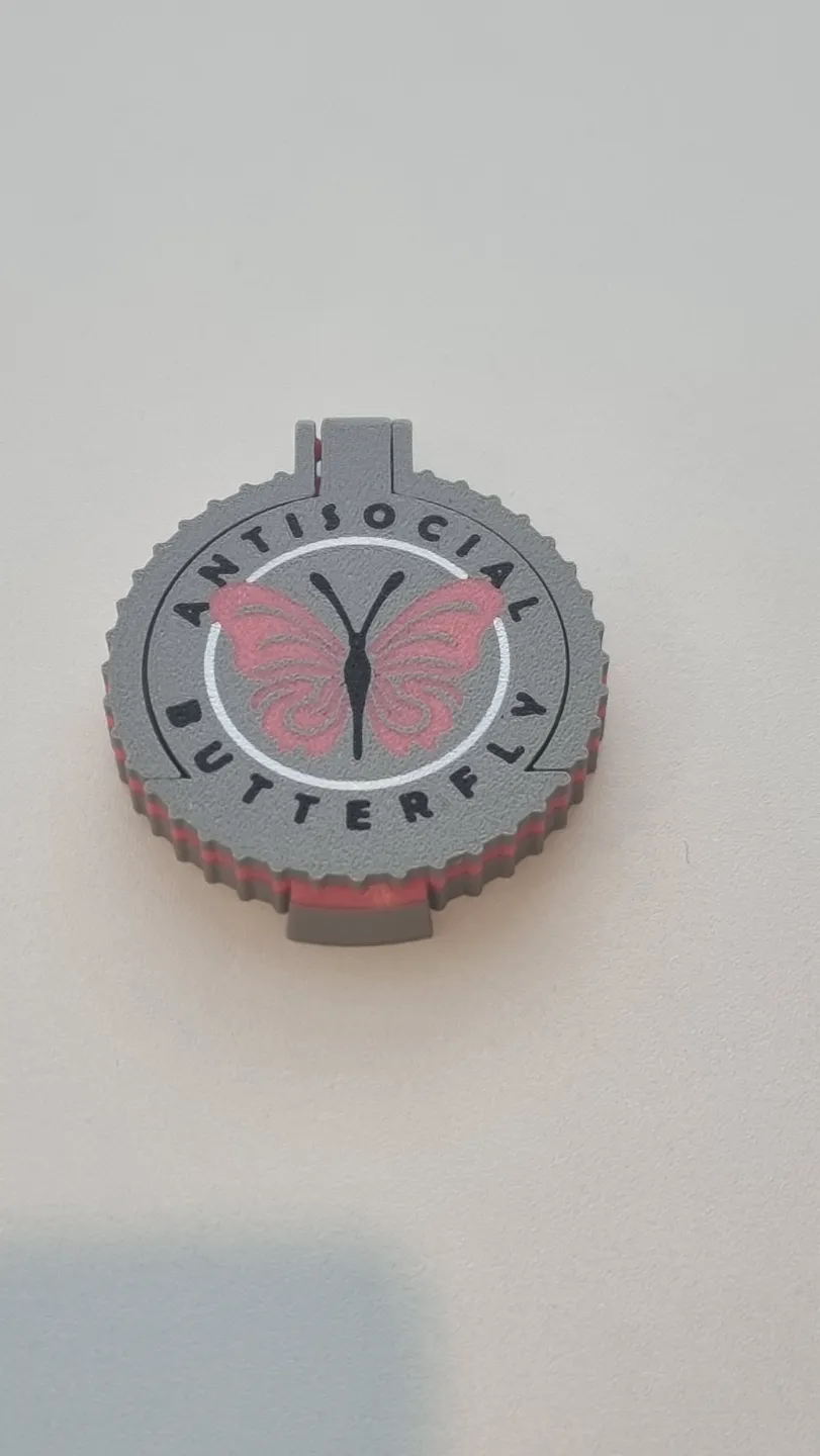 Soda Can Dust Cover/Lid – Antisocial Butterfly by SandyD - MakerWorld