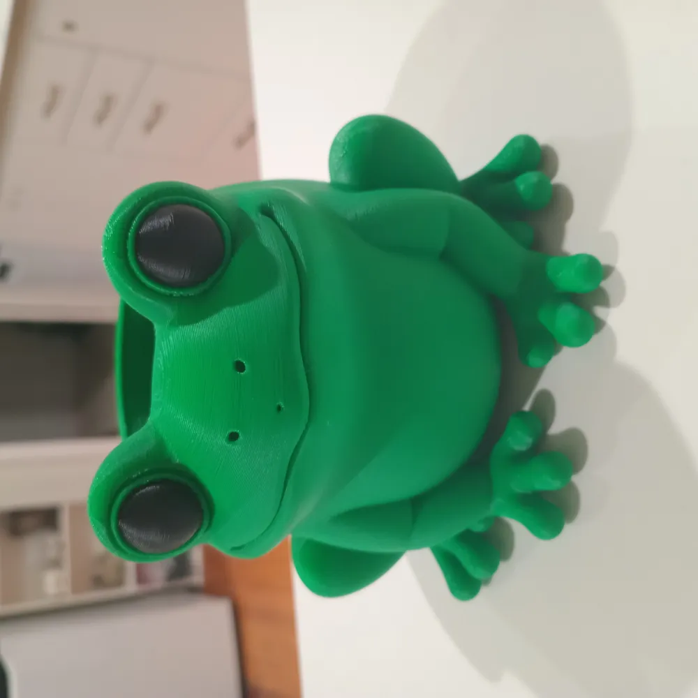 Cute Chunky Frog Planter/Pen Holder - Free 3D Print Model - MakerWorld