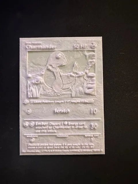 Charmander Pokemon card lithophane by thatguy08 - MakerWorld