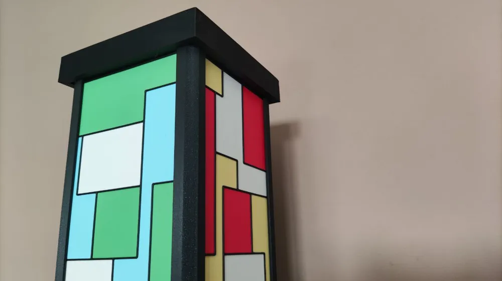 Mondrian Style Lamp by miziomon MakerWorld: Download Free 3D Models