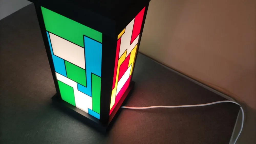 Mondrian Style Lamp by miziomon MakerWorld: Download Free 3D Models