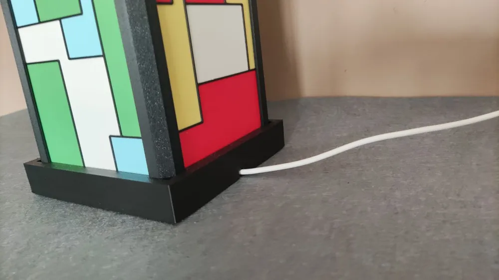 Mondrian Style Lamp by miziomon MakerWorld: Download Free 3D Models