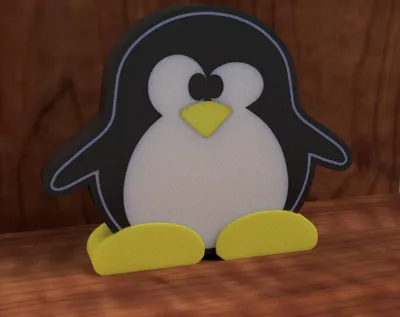 Linux Keychain Tux Penguin by Lilac Rage - MakerWorld