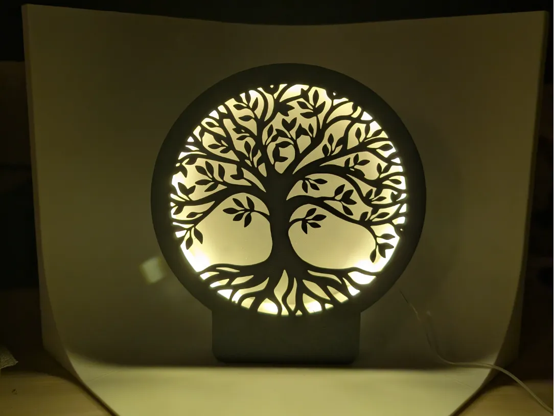 LED Silhouette Lamp Tree of Life - Free 3D Print Model - MakerWorld