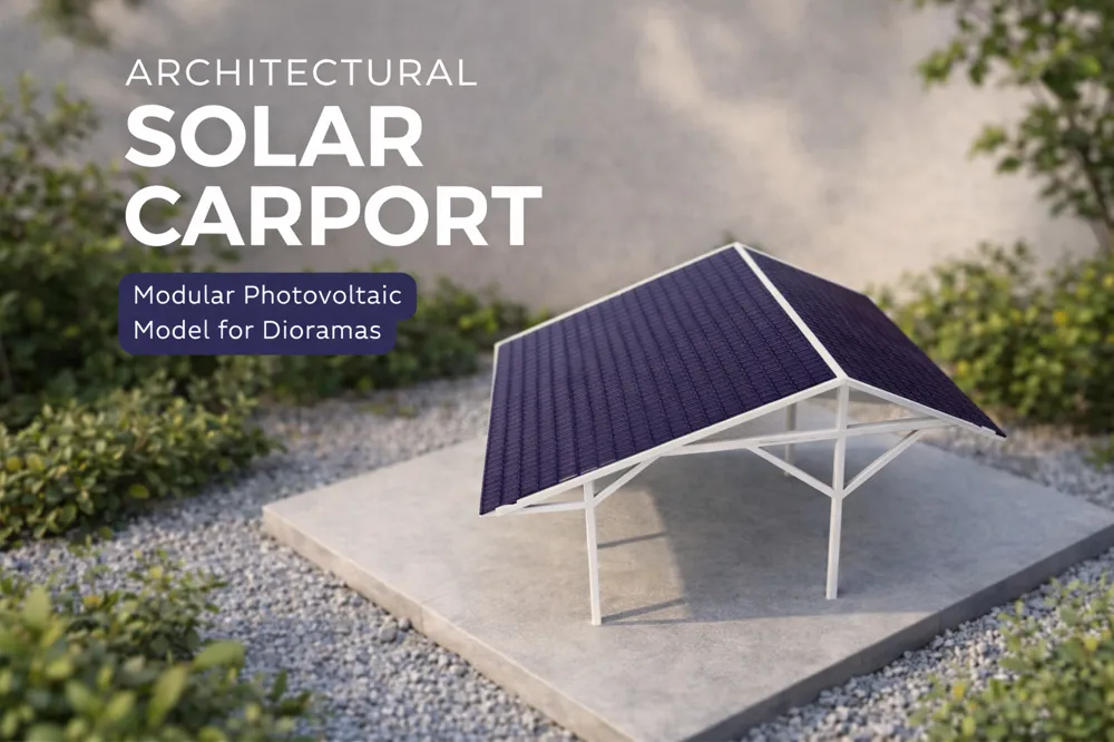 Solar Carport – Modular Photovoltaic Model - Free 3D Print Model ...