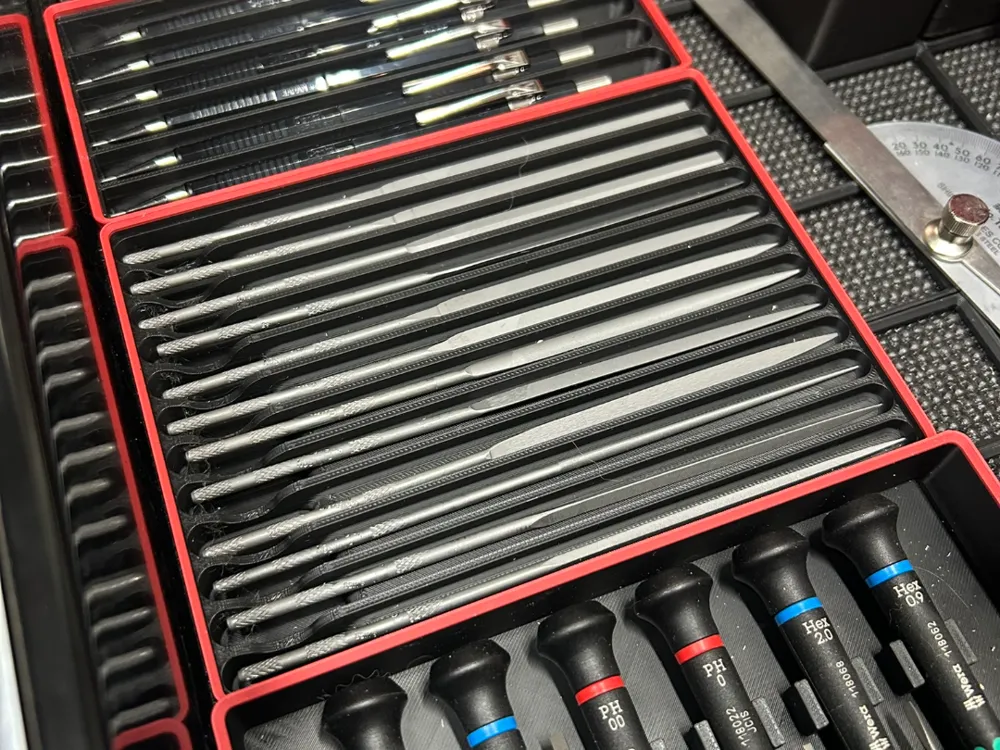 Gridfinity Needle File Tray by schuylab - MakerWorld