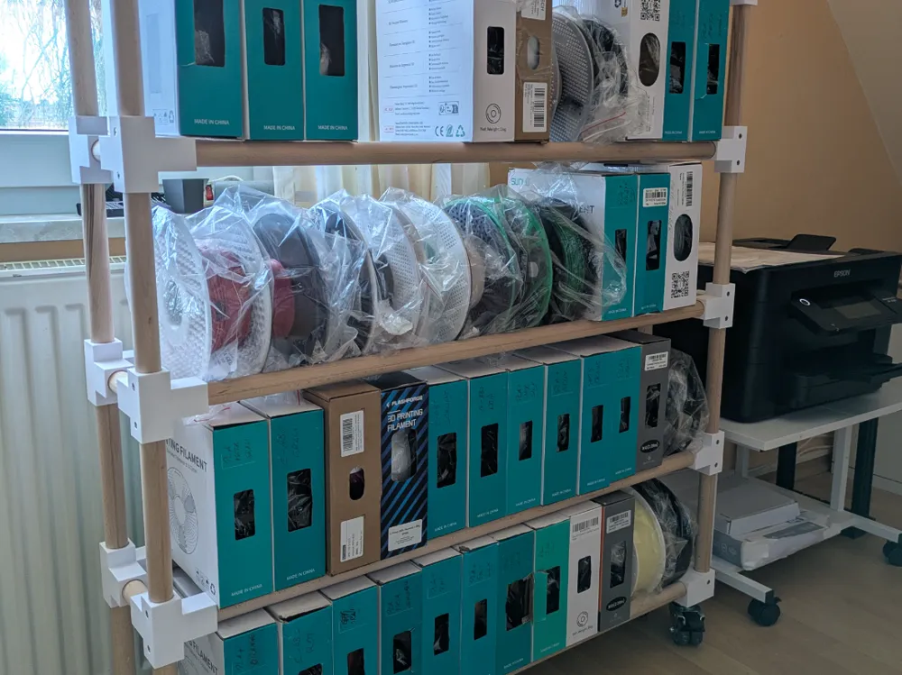 Mobile Filament Rack - Free 3D Print Model - MakerWorld