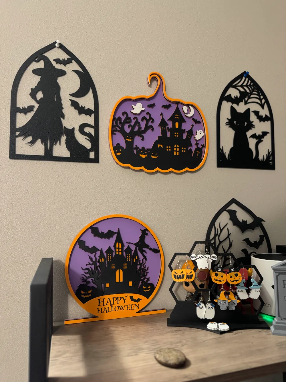 4 Layer multicolor Halloween decoration variations by ...