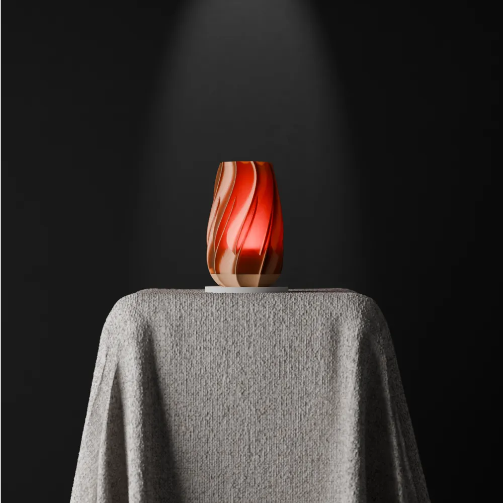 Modern Lamp. Organic Flowing Design with diffuser - Free 3D Print Model ...