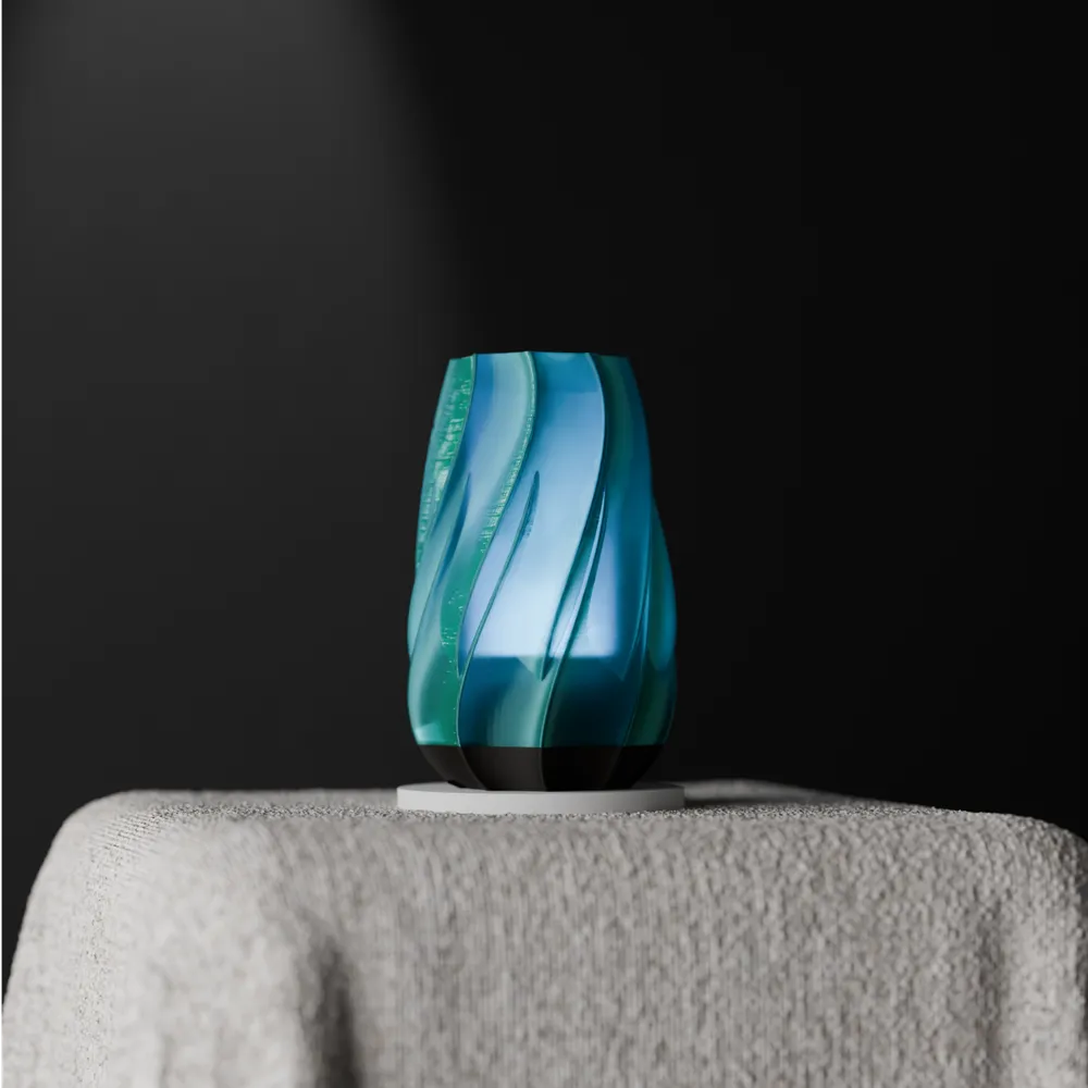 Modern Lamp. Organic Flowing Design with diffuser - Free 3D Print Model ...