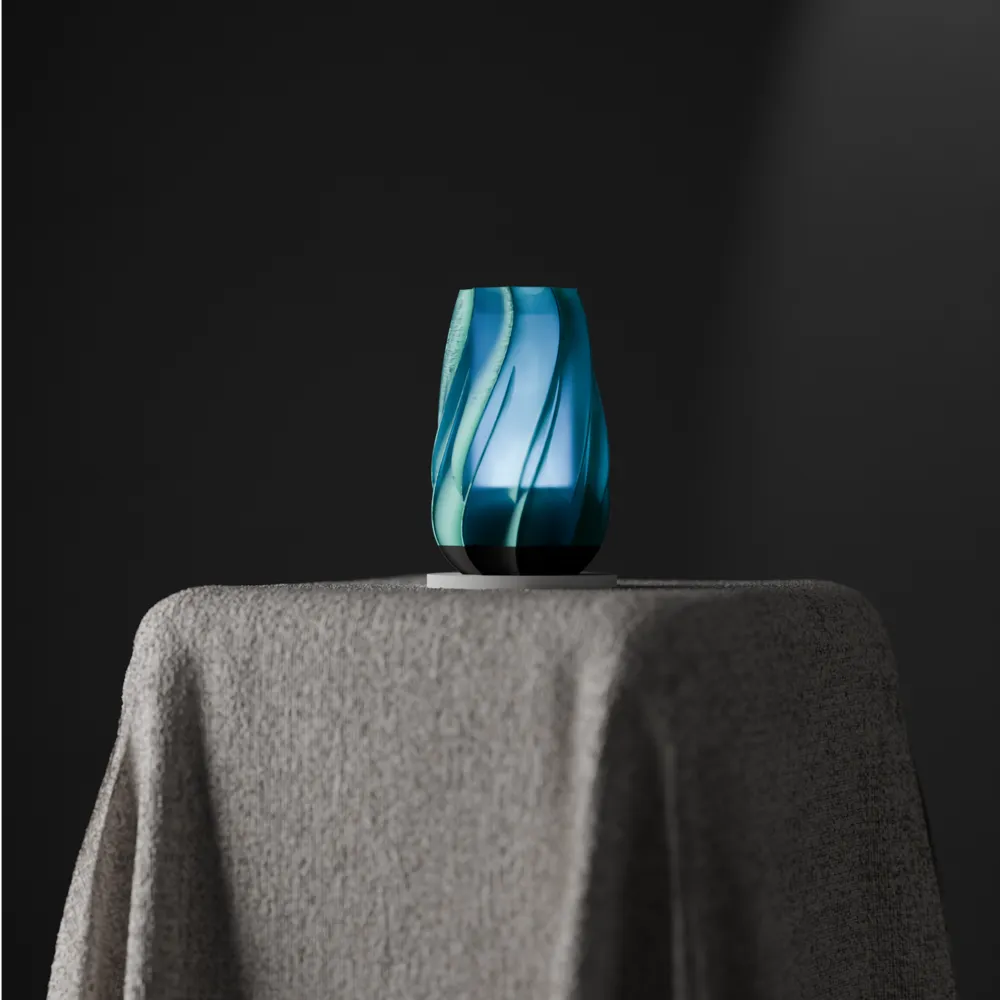Modern Lamp. Organic Flowing Design with diffuser - Free 3D Print Model ...