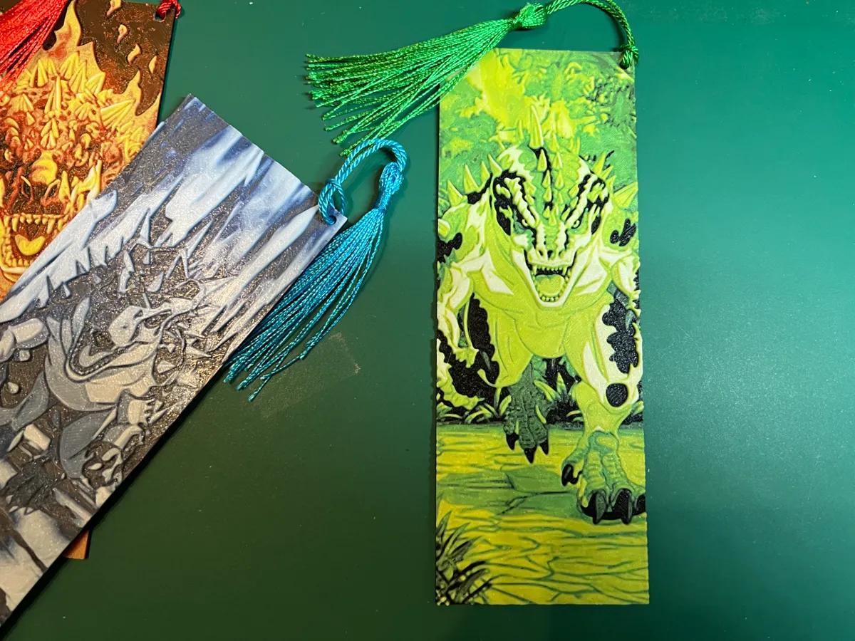 Jungle Dinosaur Bookmark – Hueforge - Free 3D Print Model - MakerWorld
