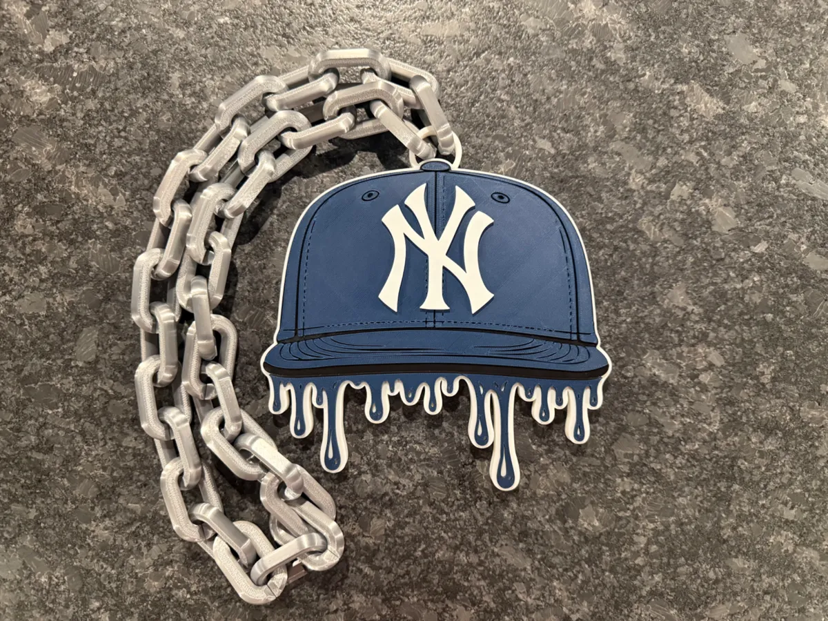 New York Yankees Drip Cap Hype Chain - Free 3D Print Model - MakerWorld