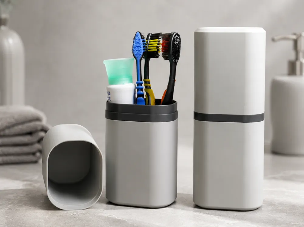 Travel container for toothbrush and toothpaste - Free 3D Print Model ...