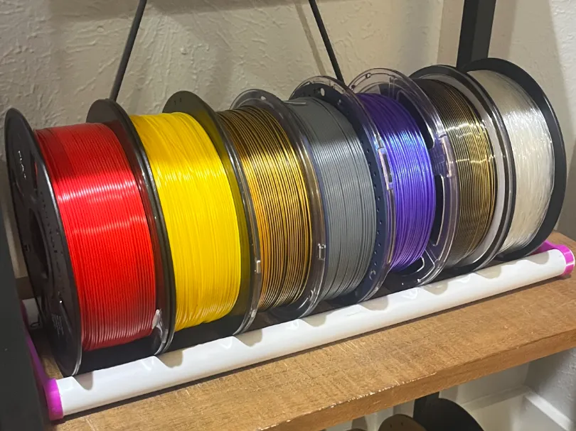 Filament Spool Stand/Holder (3/4 inch PVC pipe) - Free 3D Print Model ...