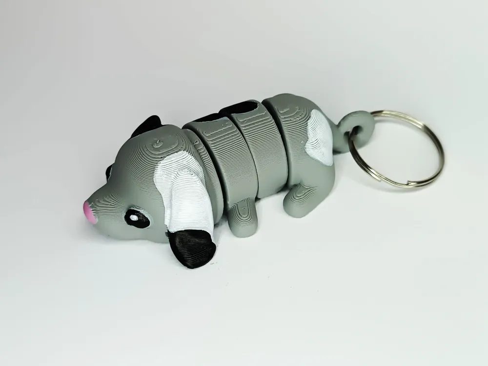 Cute Flexi Pets Puppy Dog (Keychain & Magnet) - Free 3D Print Model ...