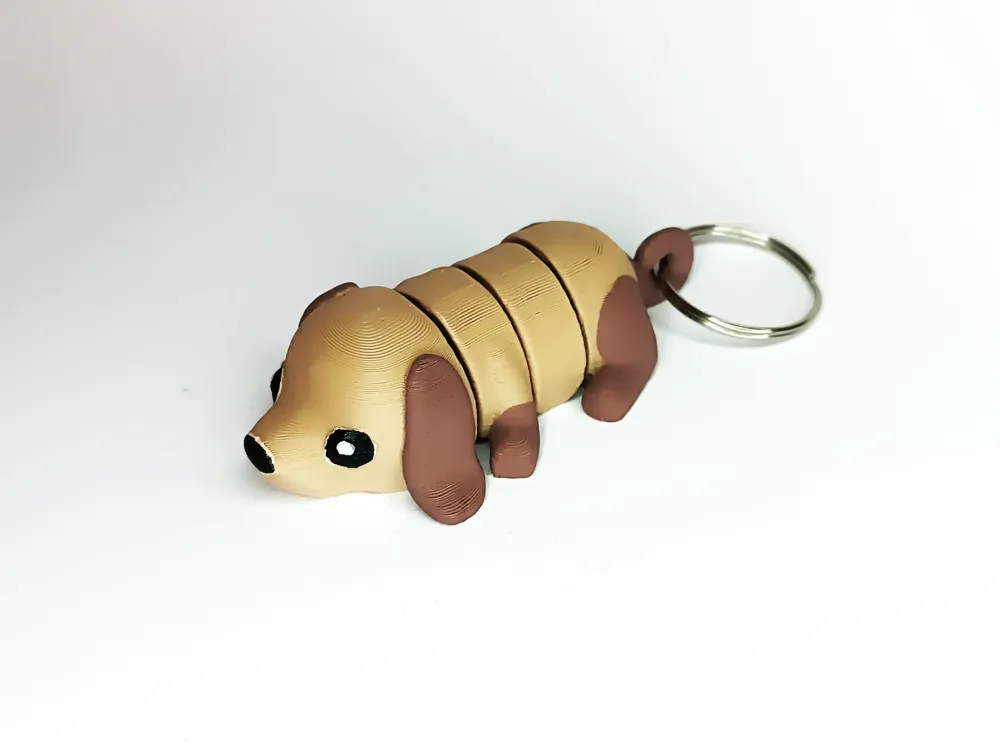 Cute Flexi Pets Puppy Dog (Keychain & Magnet) - Free 3D Print Model ...