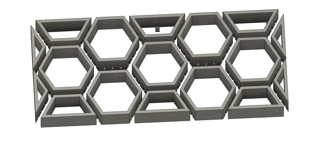 Infinity modular honeycomb shelf by ConTra - MakerWorld