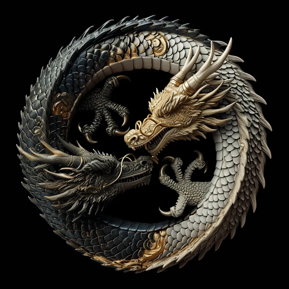 Yin Yang Dragons by Madness3D - MakerWorld
