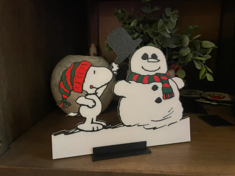 Snoopy Snowman Hat / 4 color / Christmas Display by 3D Prints This Week ...