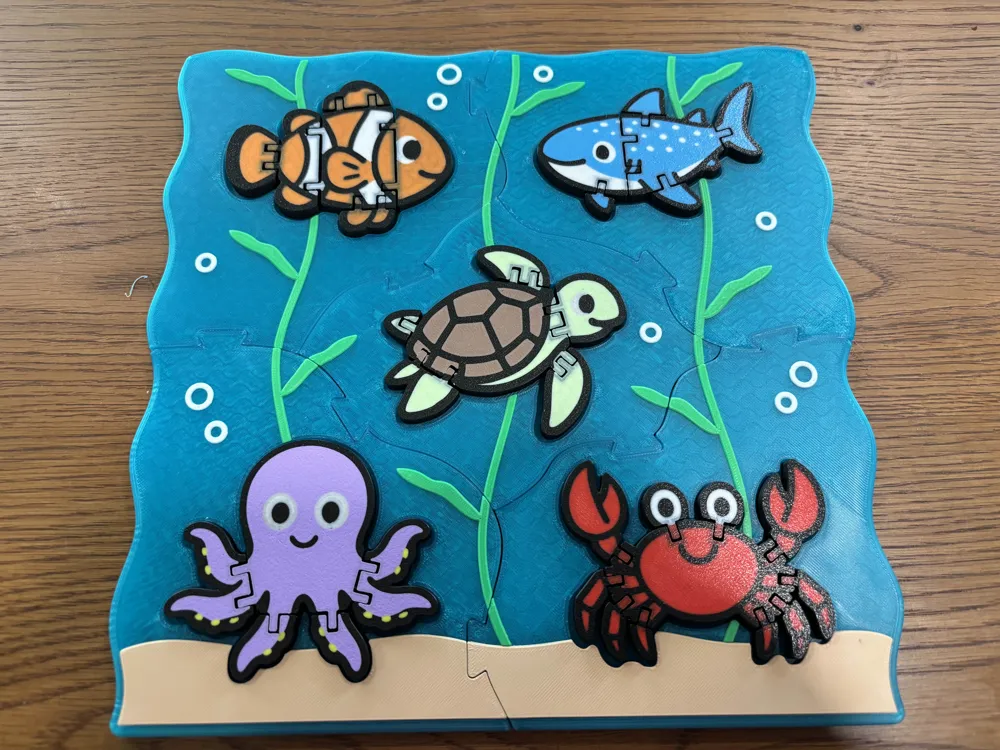 Flexi Ocean Animals Matching Puzzle by Sulena 3D Design MakerWorld ...