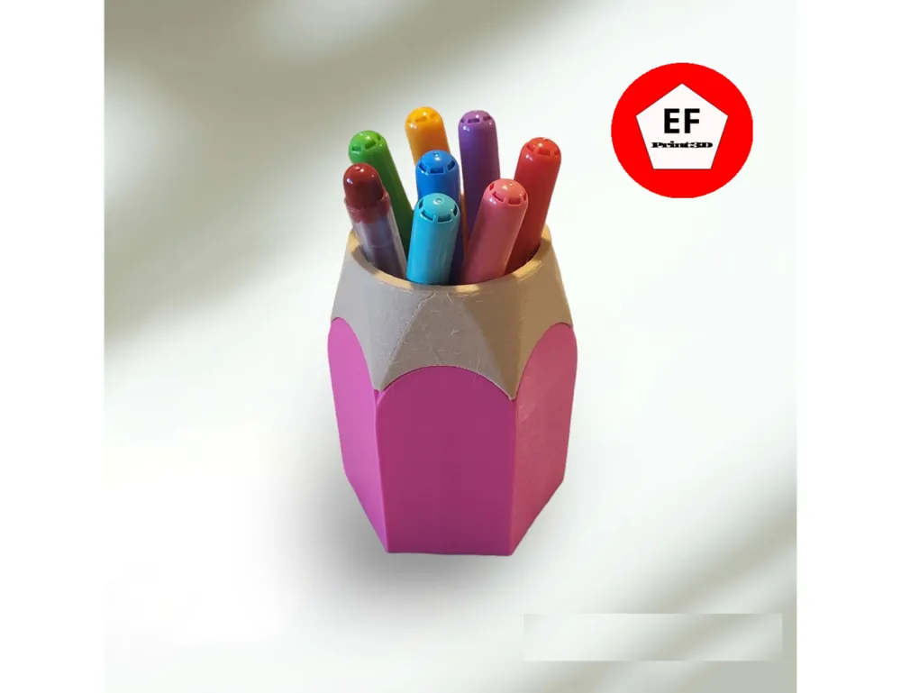 pencil shaped pencil holder by cadex1 - MakerWorld