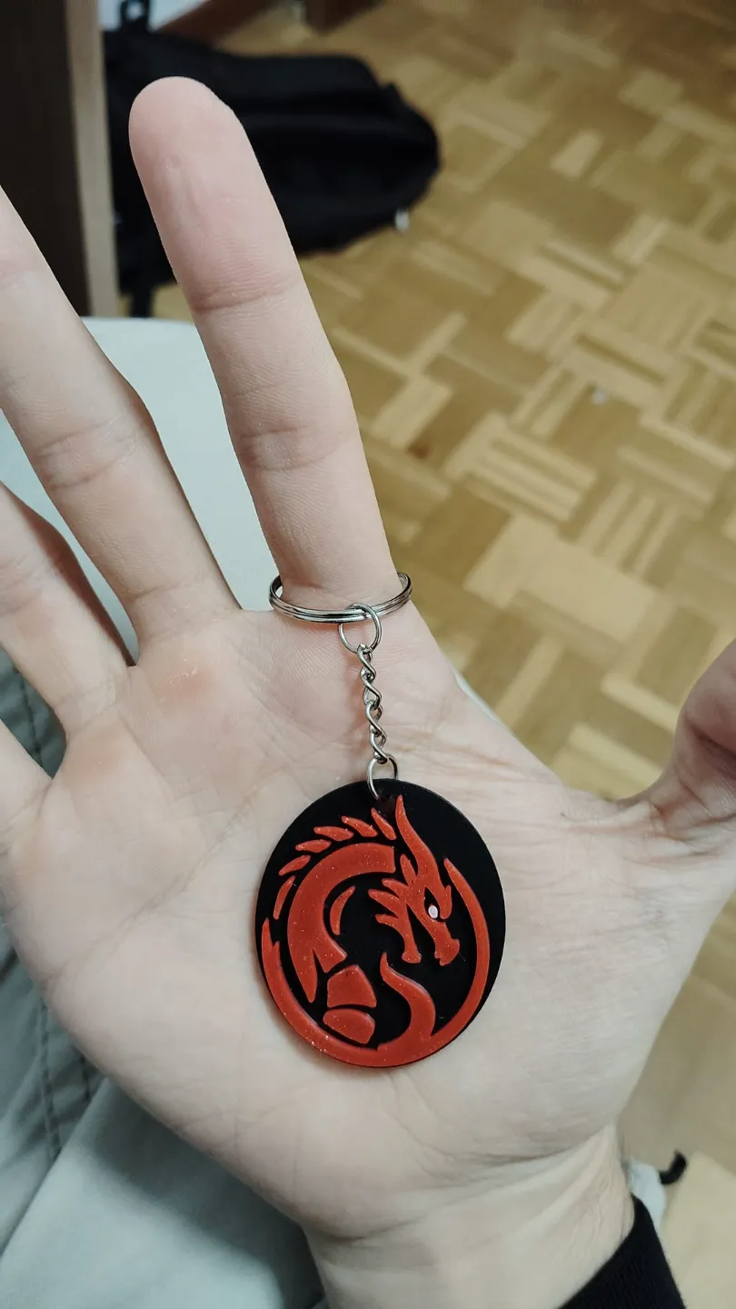 Red Dragon Keychain by Honor 3D - MakerWorld
