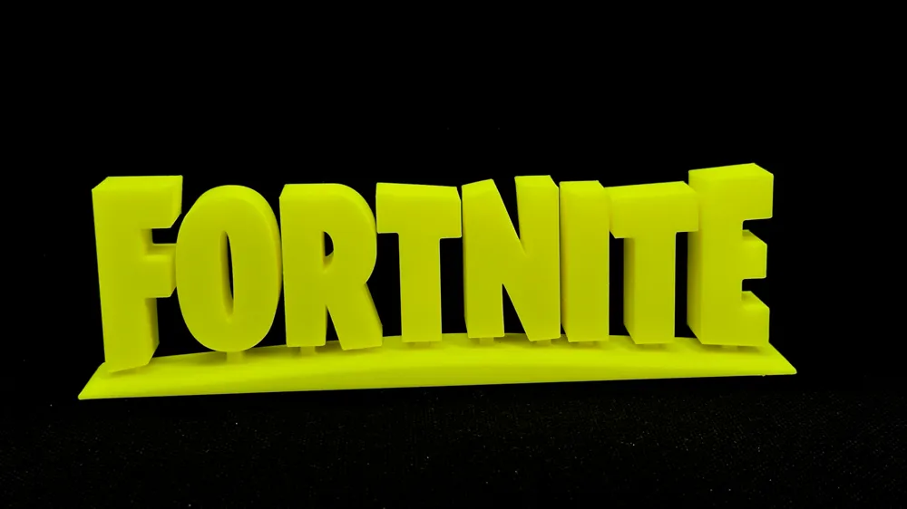 Fortnite Logo - Curved base - Free 3D Print Model - MakerWorld