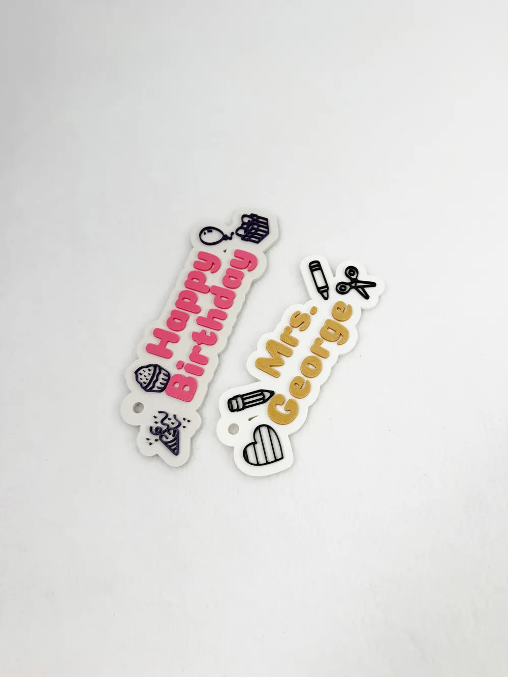 Customizable Two line Name Emoji Keychain - Free 3D Print Model ...